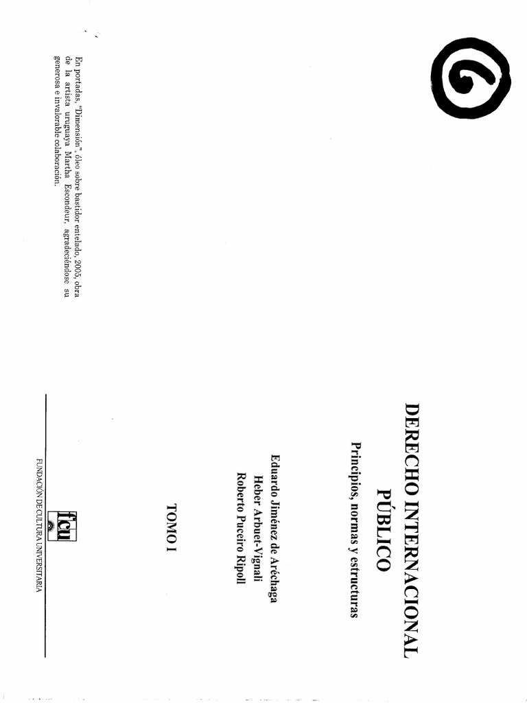 JIMENEZ de ARECHAGA Derecho Internacional Publico Tomo I | PDF JIMENEZ de ARECHAGA Derecho Internacional Publico Tomo I | PDF
