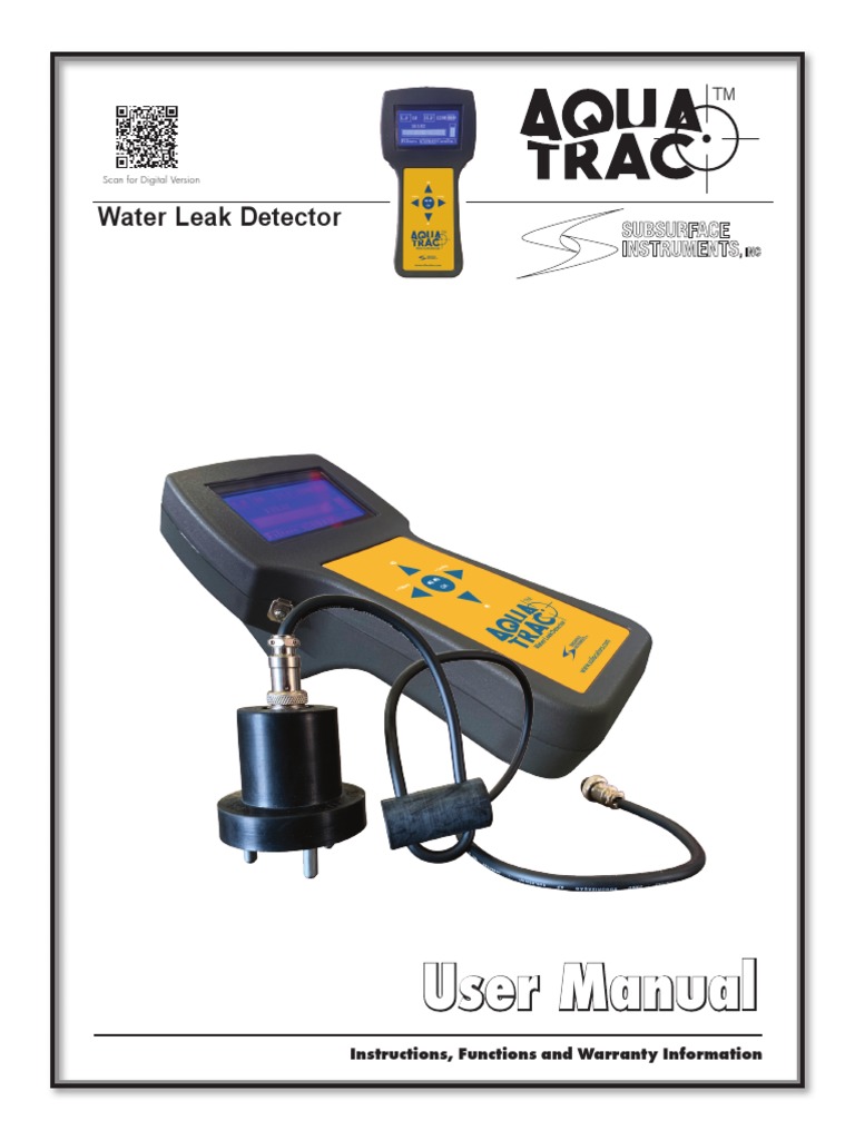 User Manual: Water Leak Detector | PDF | Headphones | Rechargeable Battery