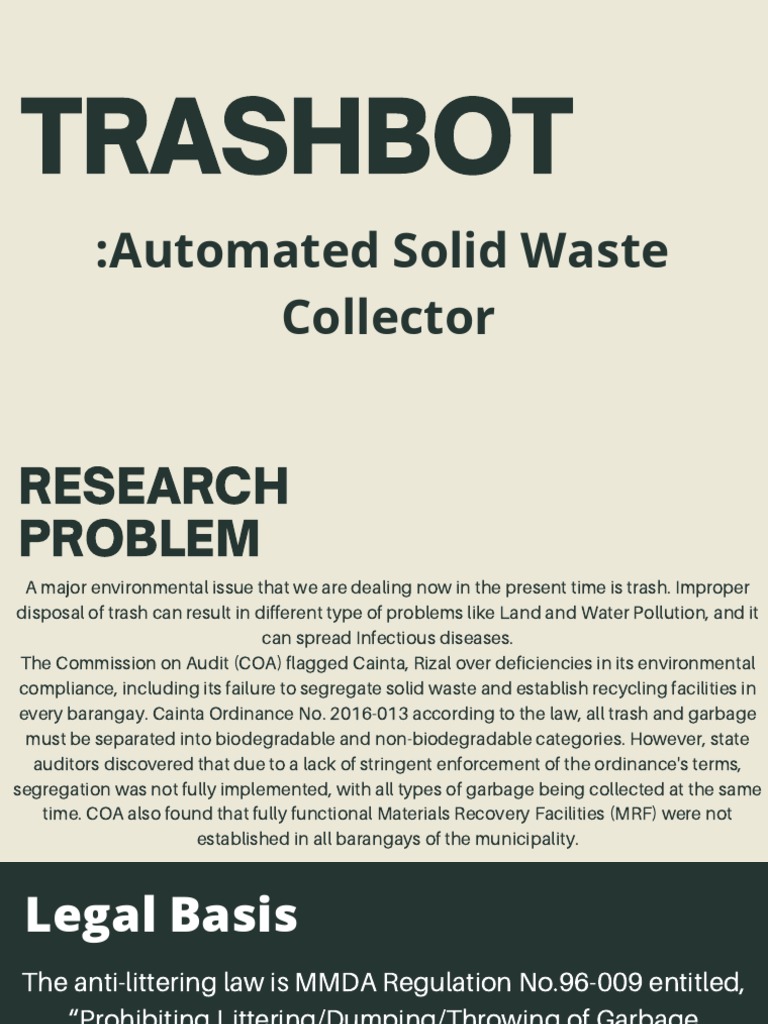 Trashbot::Automated Solid Waste Collector | PDF | Municipal Solid Waste ...