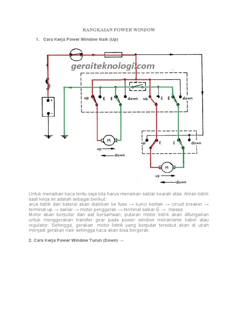 Rangkaian Power Window | PDF