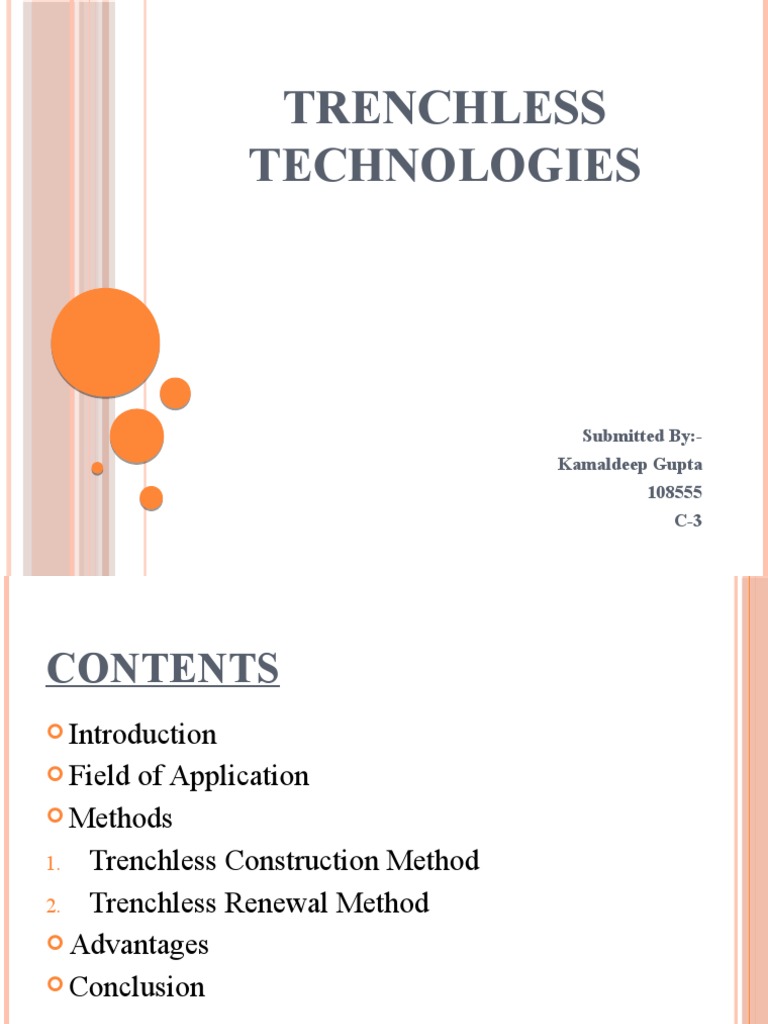 Trench Less Technologies | PDF