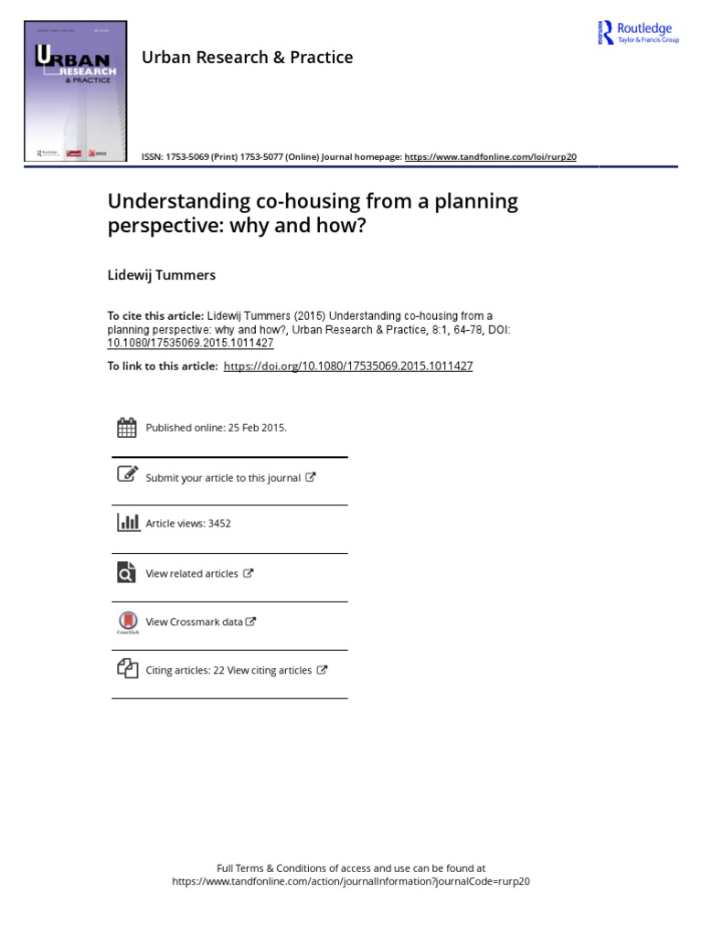 Understanding Co Housing From A Planning Perspective Why and How | PDF ...