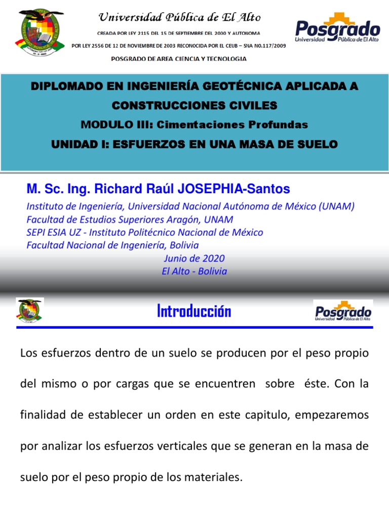 Esfuerzos en Una Masa de Suelo | PDF | Ecuaciones | Elasticidad (Física)
