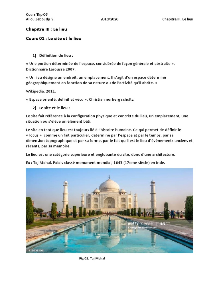 Le Site Et Le Lieu | PDF | Conception architecturale | Architecture