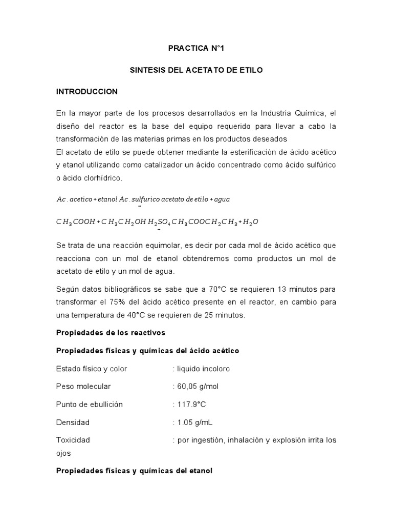 Reactor Piston | PDF | Reactor Quimico | Acetato