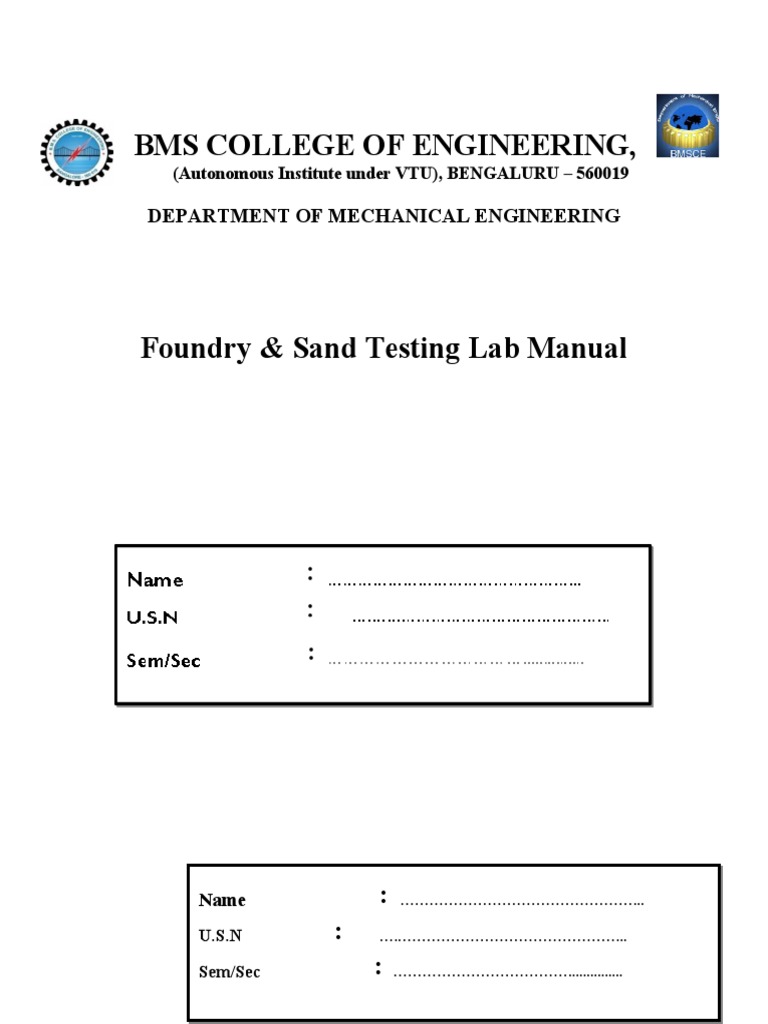 Foundry Sand Testing | Download Free PDF | Casting (Metalworking ...