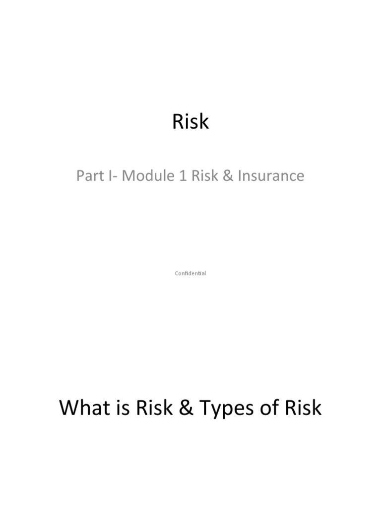 Exam 1 - Session 1 & 2 Intro - Risk & Insurance | PDF | Insurance | Risk