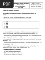 Immunology MCQs and Answers Guide | PDF | B Cell | Immune System
