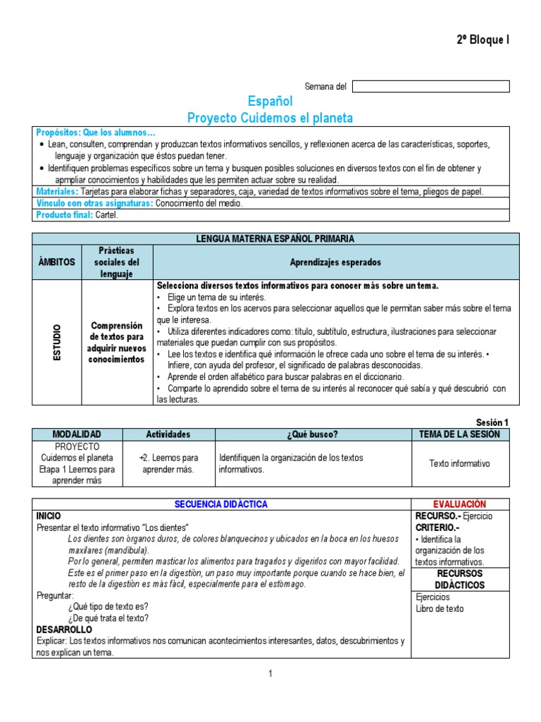 Planeacion Semana 5 Segundo Grado | PDF | Sustracción | Aprendizaje