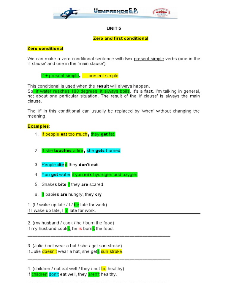 Understanding Conditionals: Exploring the Zero and First Conditional ...
