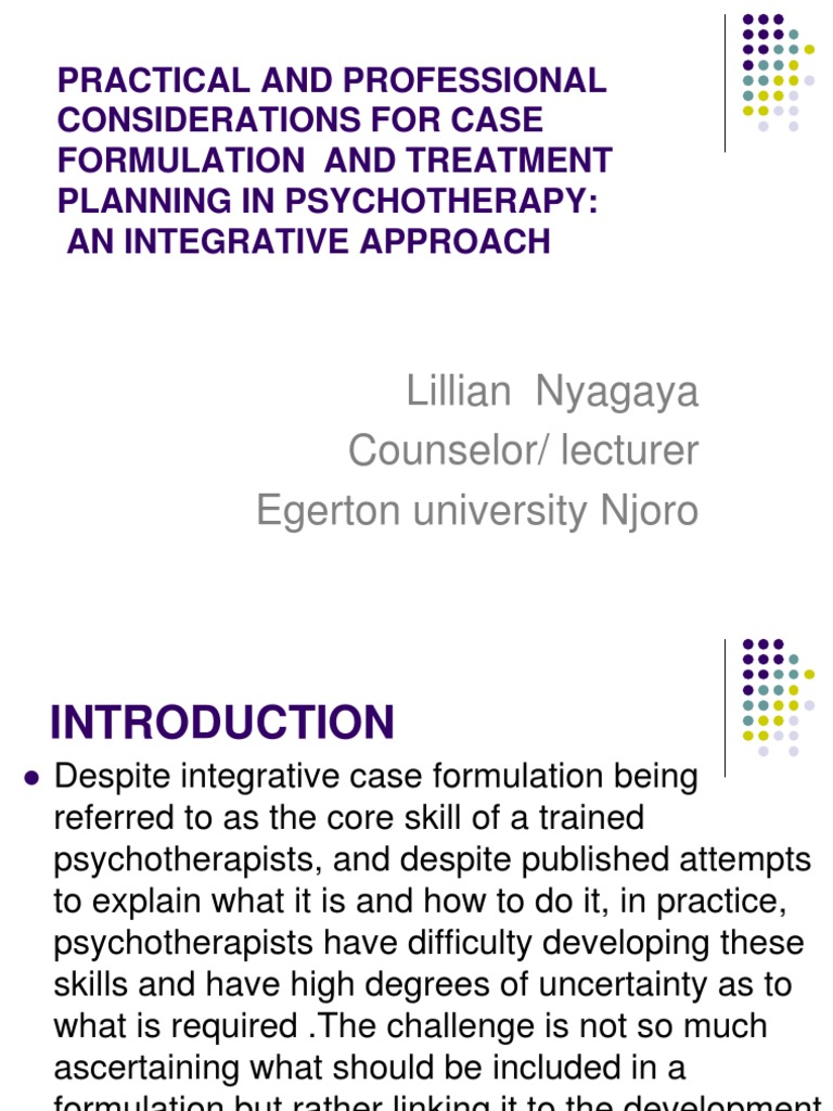 CASE Formulation and Treatment | PDF | Psychotherapy | Hypothesis