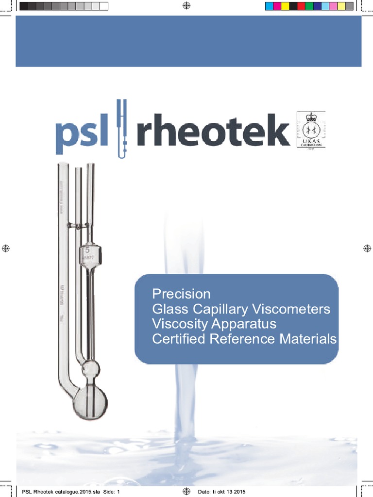 PSL Rheotek Catalogue 2015 Lowres - 2 | PDF | Calibration | Viscosity