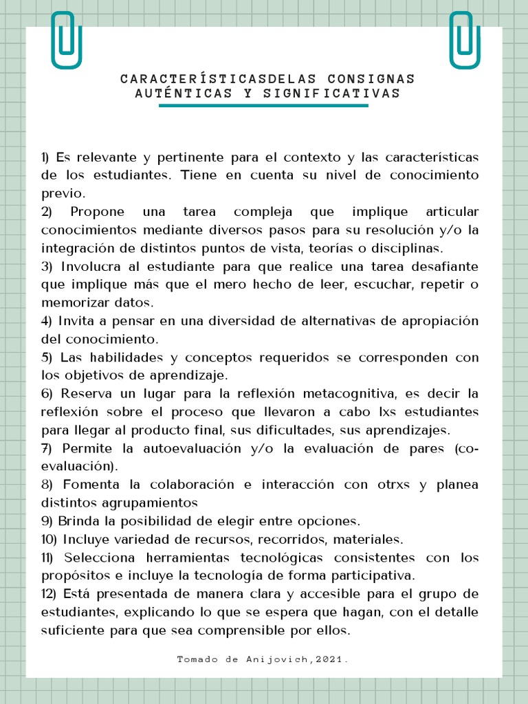 Algunas Claves para El Diseño de Consignas | PDF | Evaluación ...