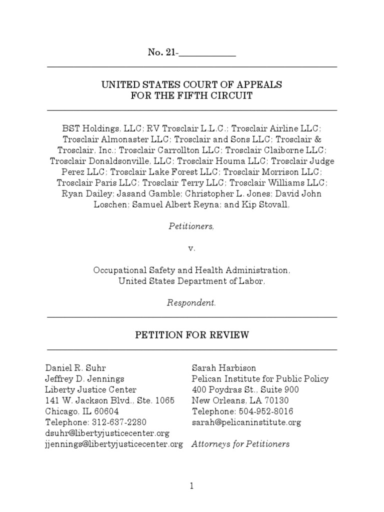 Brandon Trosclair Case Petition For Review | PDF | Employment ...