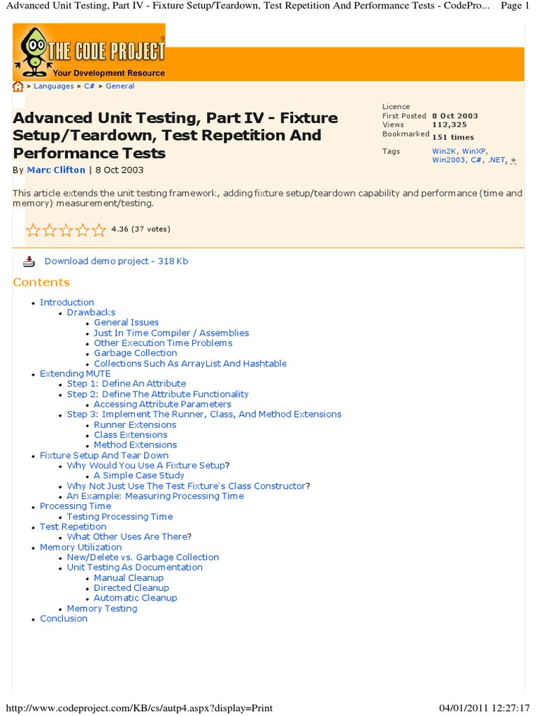 Advanced Unit Testing, Part IV - Fixture Setup - Teardown, Test ...