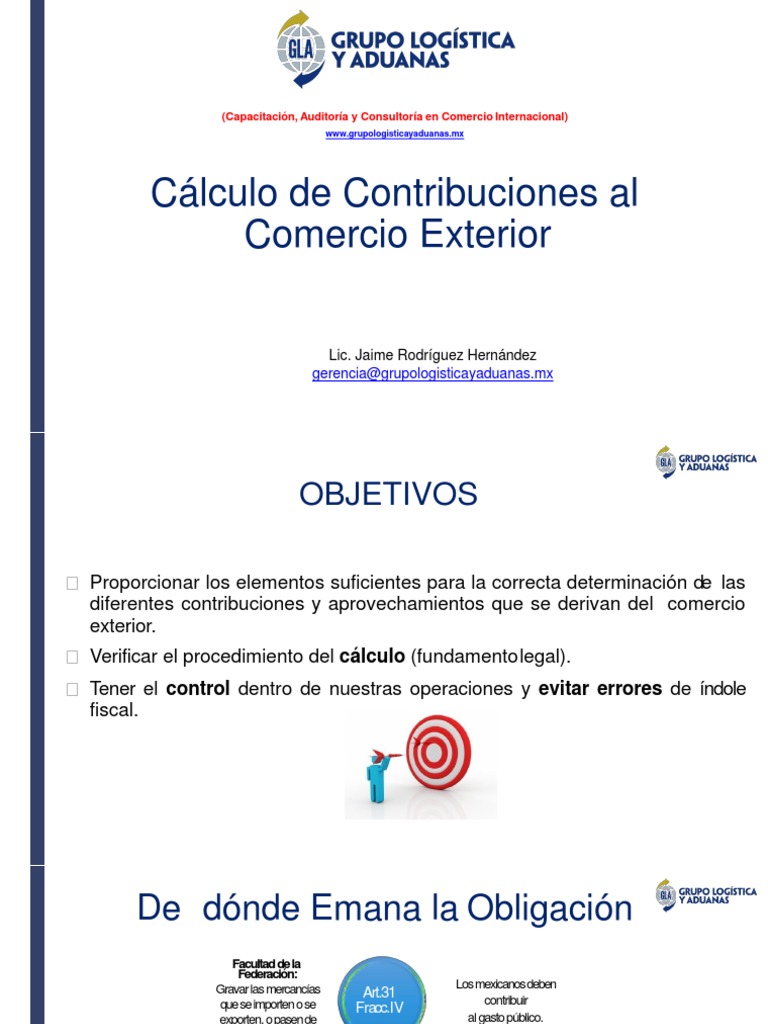 Cálculo de Contribuciones Al Comercio Exterior | PDF | aduana | Impuestos