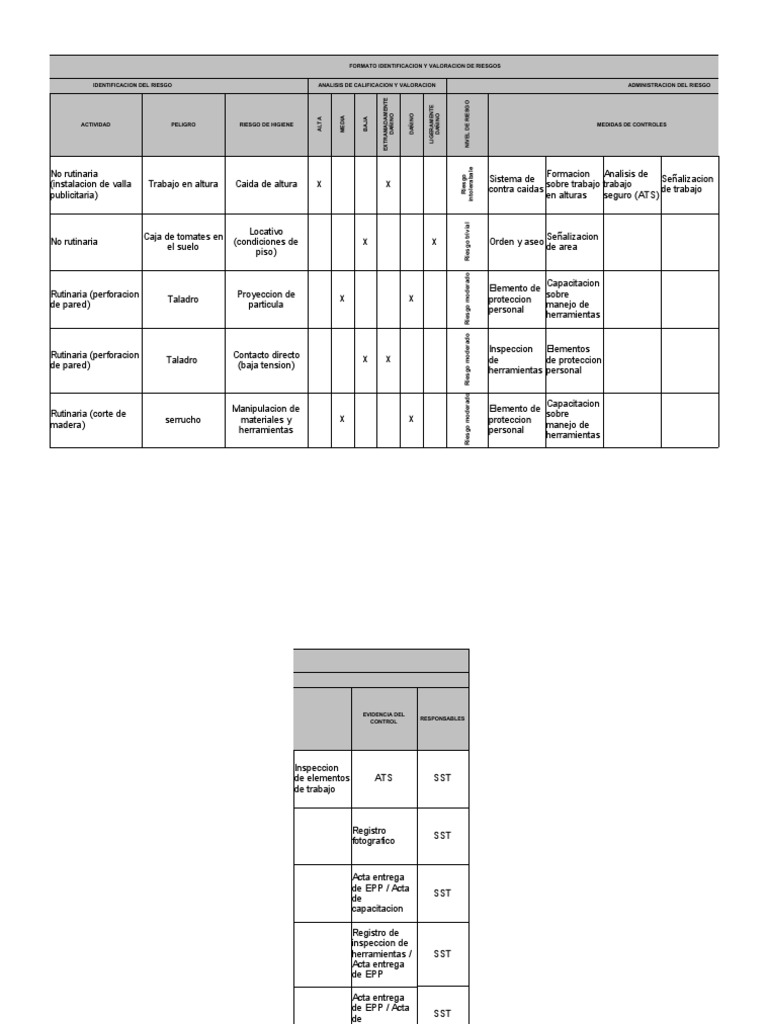 Matriz de Riesgo BS 8800 | PDF | Radiación | Riesgo