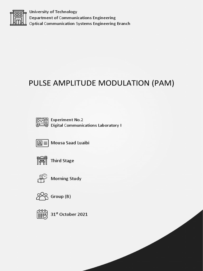 Pulse Amplitude Modulation (Pam) | PDF | Modulation | Sampling (Signal Processing)