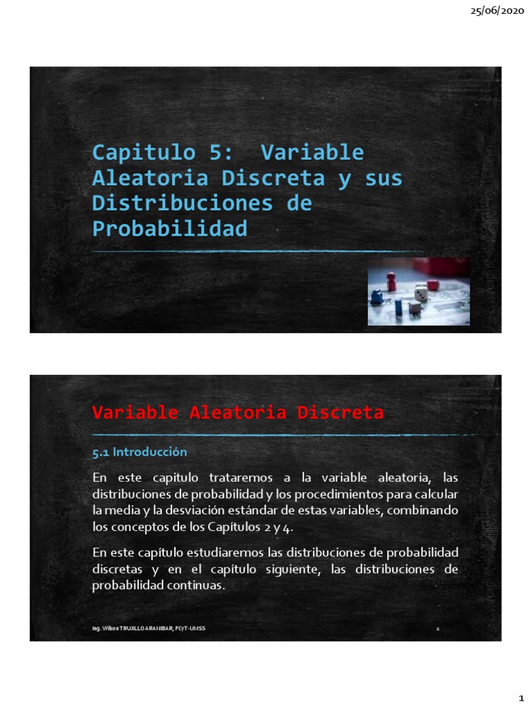 Capitulo 5 - Variable Aleatoria Discreta | PDF | Variable aleatoria ...