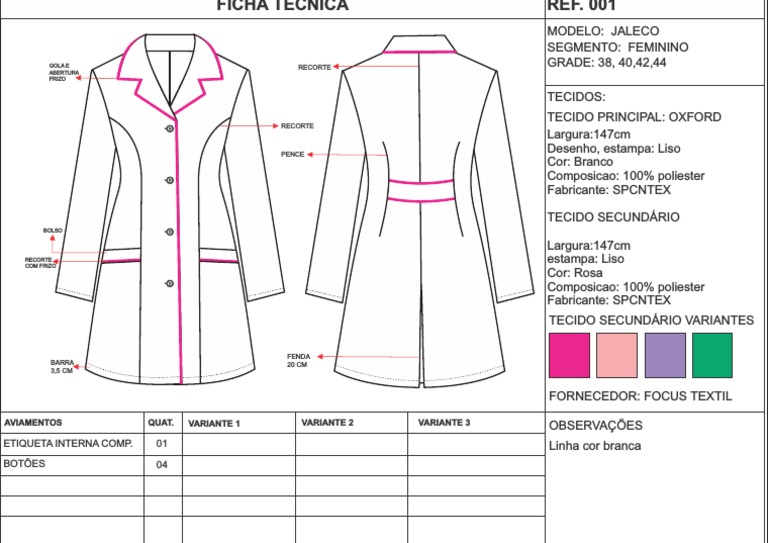 Ficha Tecnica de Moda | PDF