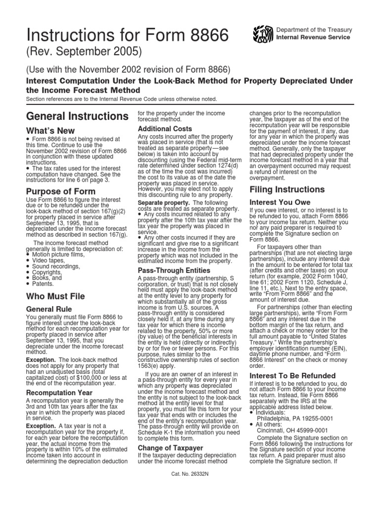 US Internal Revenue Service: I8866 | PDF | Income Tax In The United ...