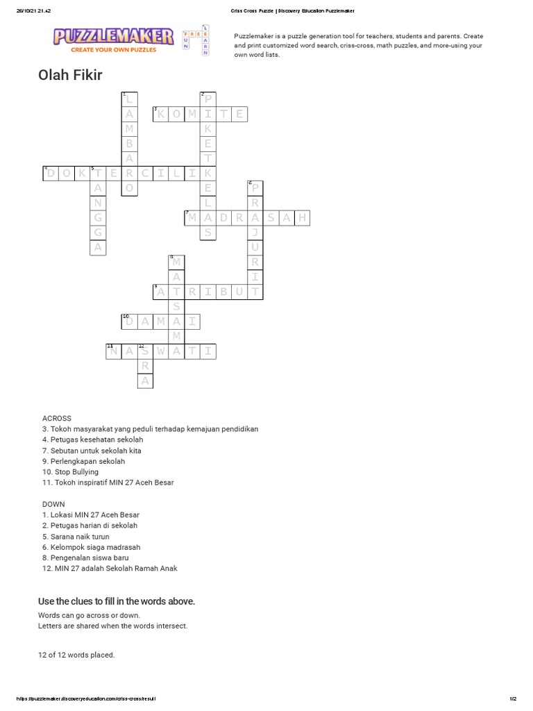criss-cross-puzzle-discovery-education-puzzlemaker-pdf
