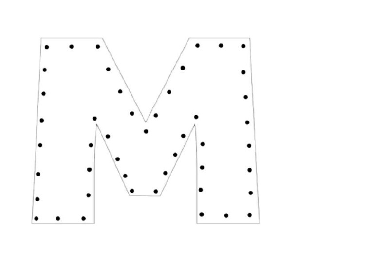 Letra M para Bordar | PDF