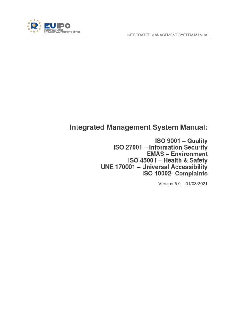 Integrated Management Systems Manual en | PDF | Audit | Internal Control
