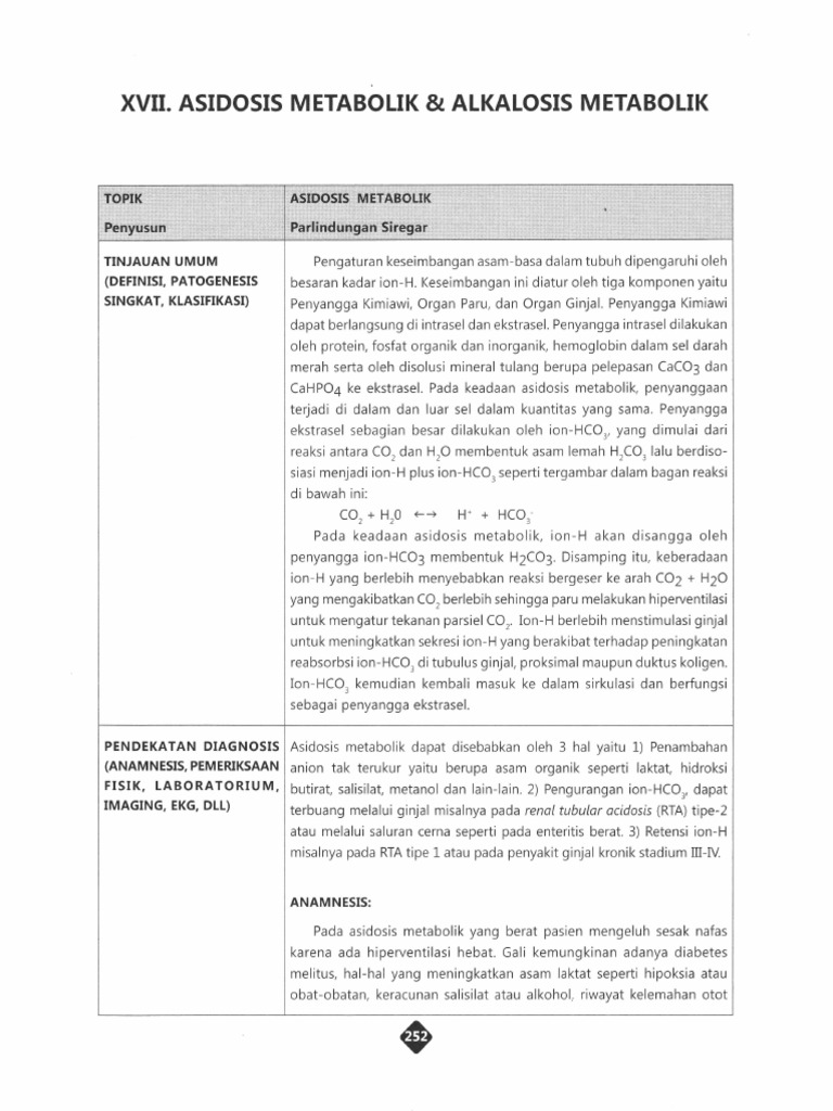 Asidosis Metabolik Dan Alkalosis Metabolik | PDF