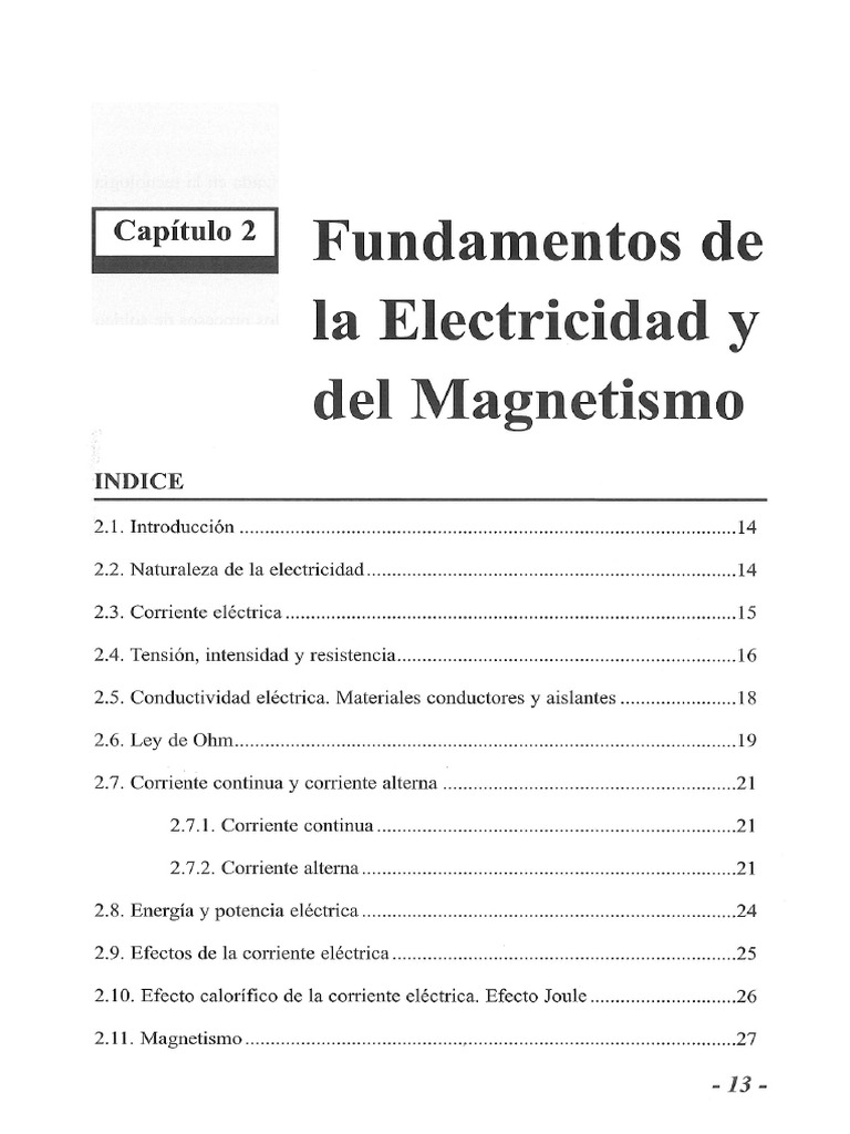 Capítulo 2. Fundamentos de La Electricidad y Del Magnetismo | PDF