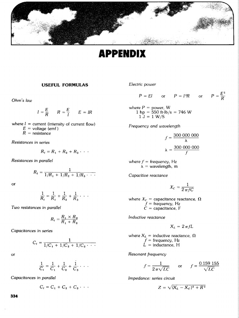 Avionics Basic Formulas, Symbols - Definitions | PDF | Electric Motor ...
