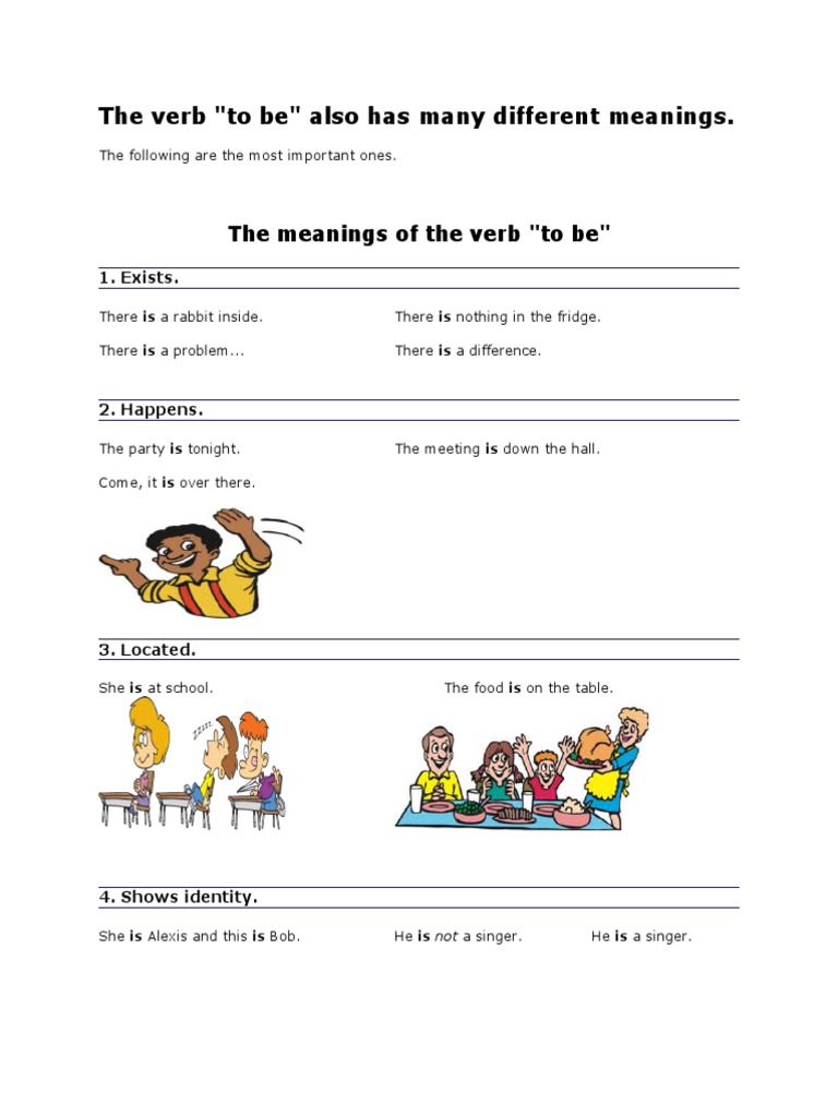 Understanding the Verb "To Be" in English | PDF | Verb | Grammatical ...