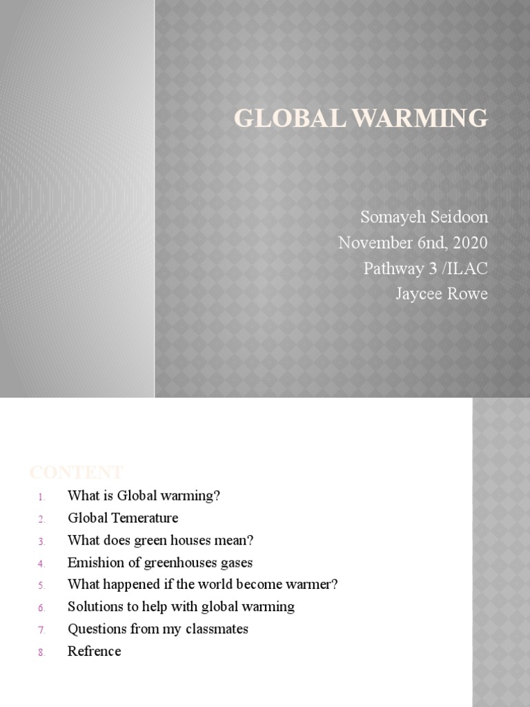 Global Warming Overview | PDF