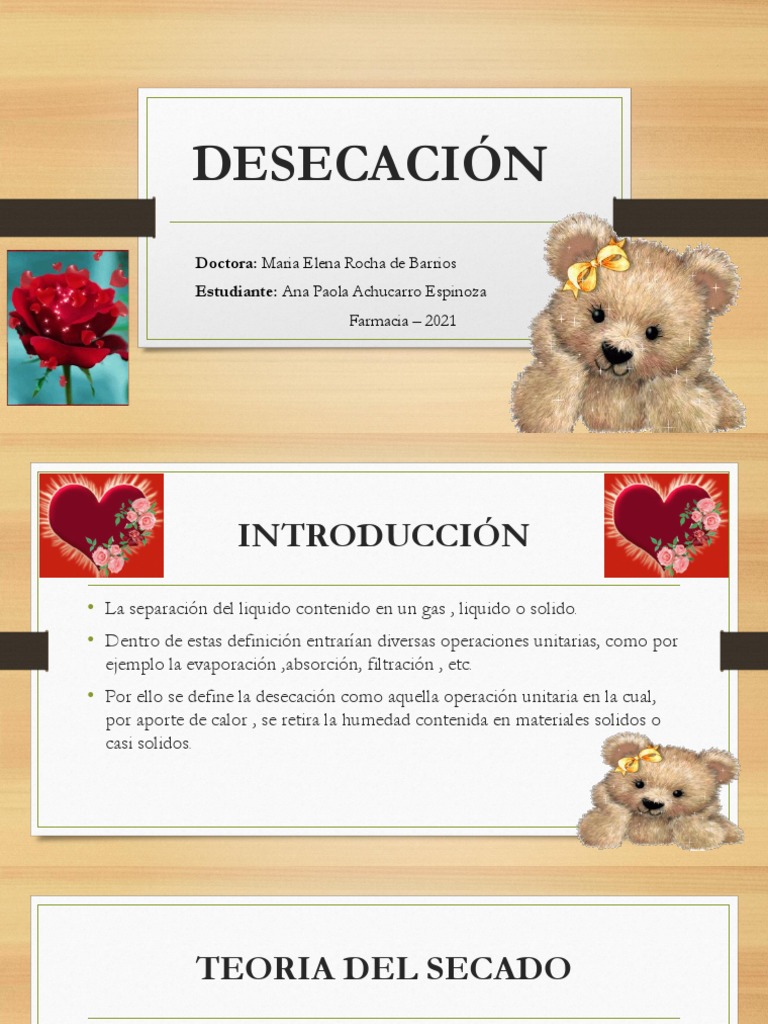 DESECACIÓN | PDF | Humedad | Calor