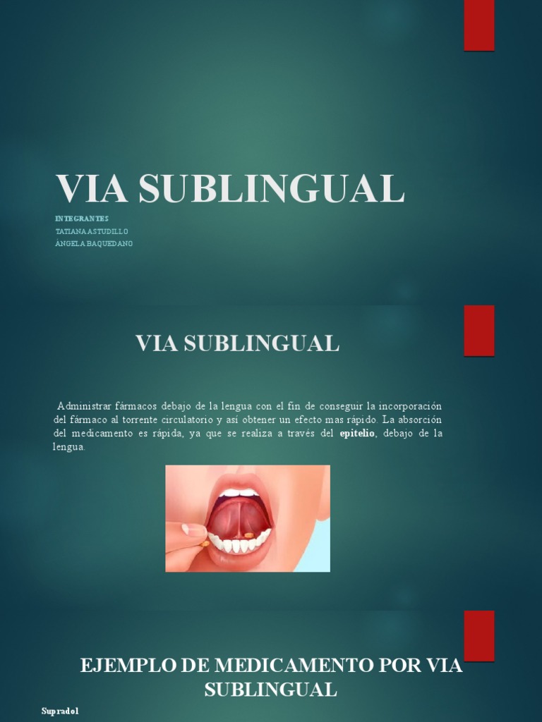 Medicamento Via Sublingual-1 | PDF | Medicamentos con receta ...