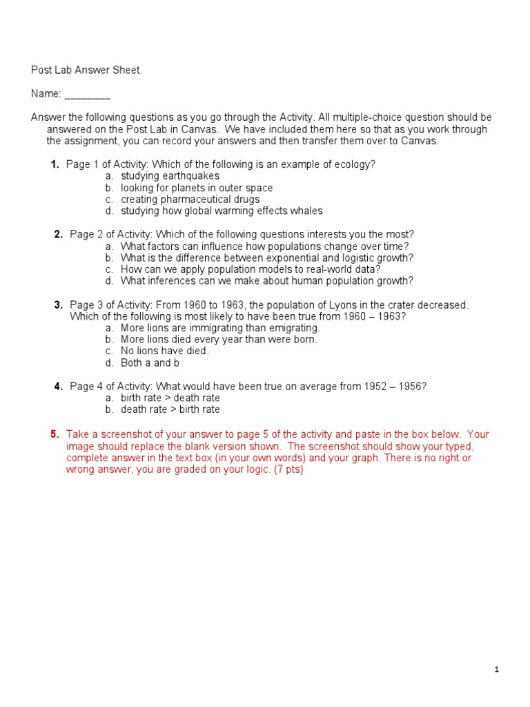 F2F-Hybrid Virtual Lab 10 Handout 21-22 | PDF | Logistic Function ...