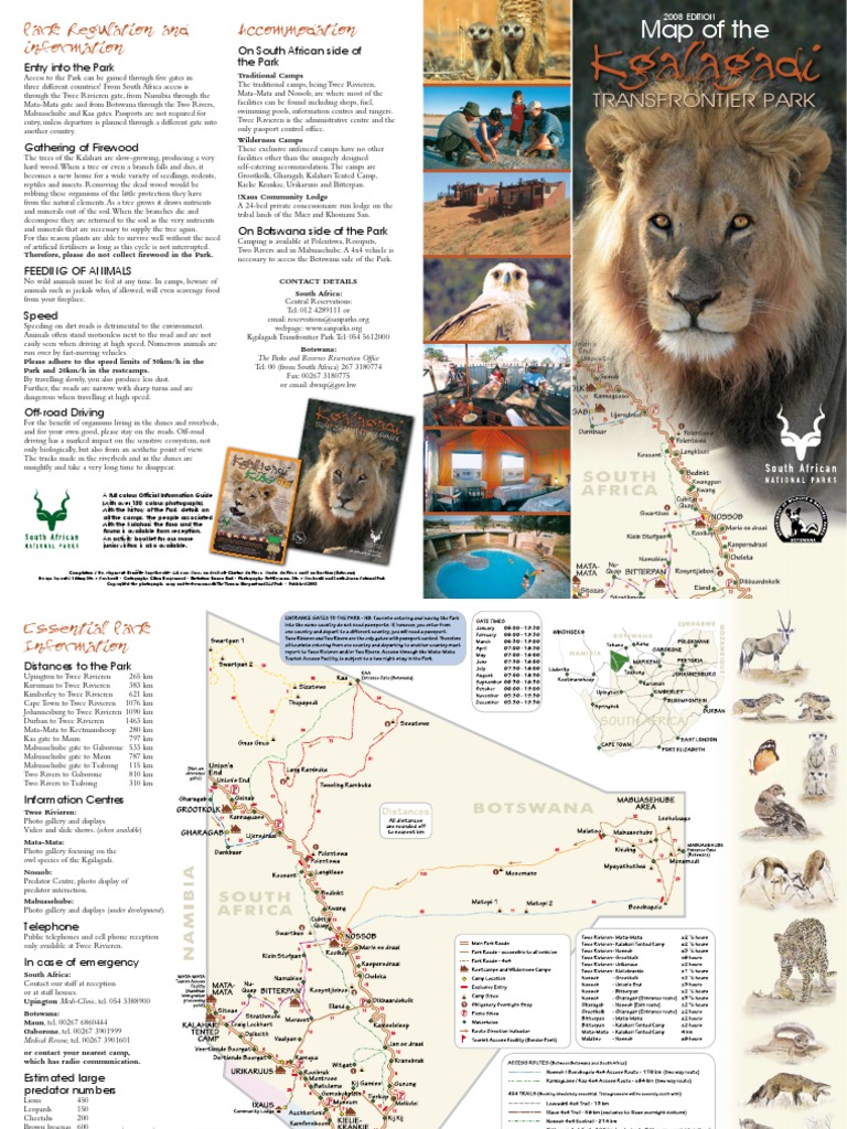 Kgalagadi Map | PDF | Natural Environment | Nature