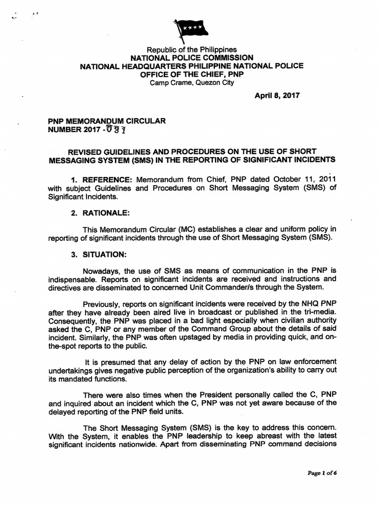 PNP MC 2017-031 | PDF