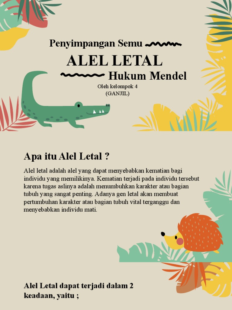 Pengertian dan Jenis Alel Letal | PDF | Sains & Matematika