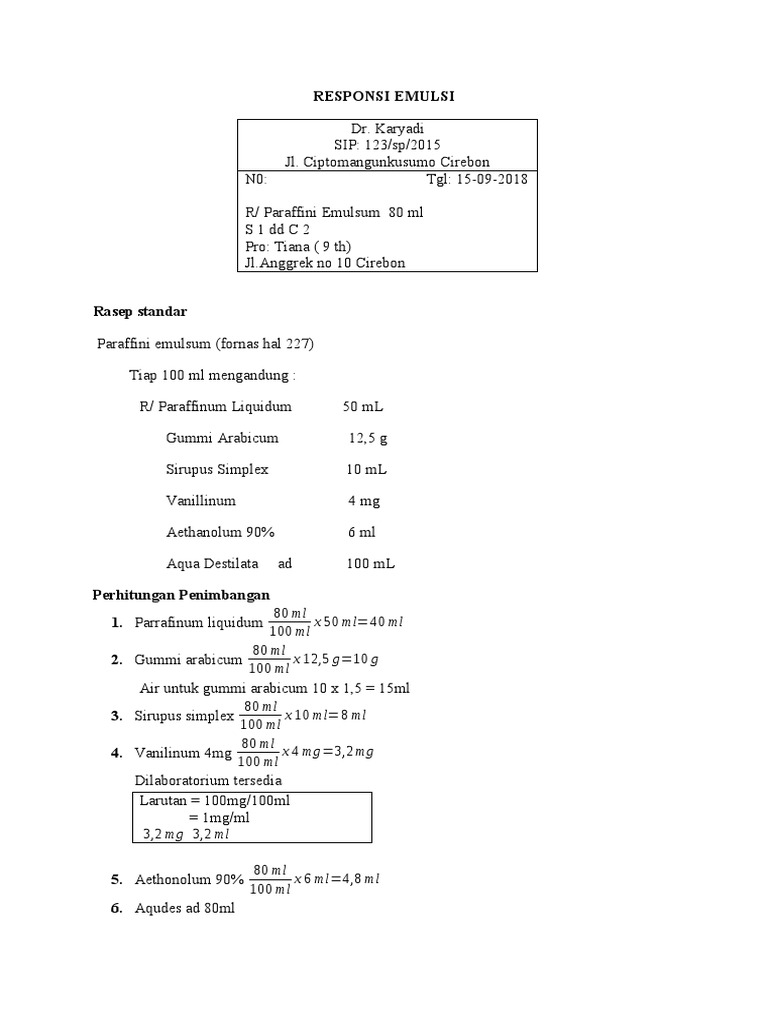 Responsi 2 Emulsi | PDF