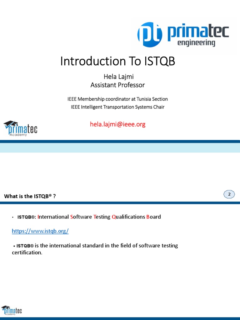 Introduction To ISTQB | Download Free PDF | Software Testing ...