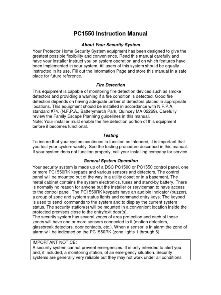 PC1500 | PDF | Security Alarm | Safety