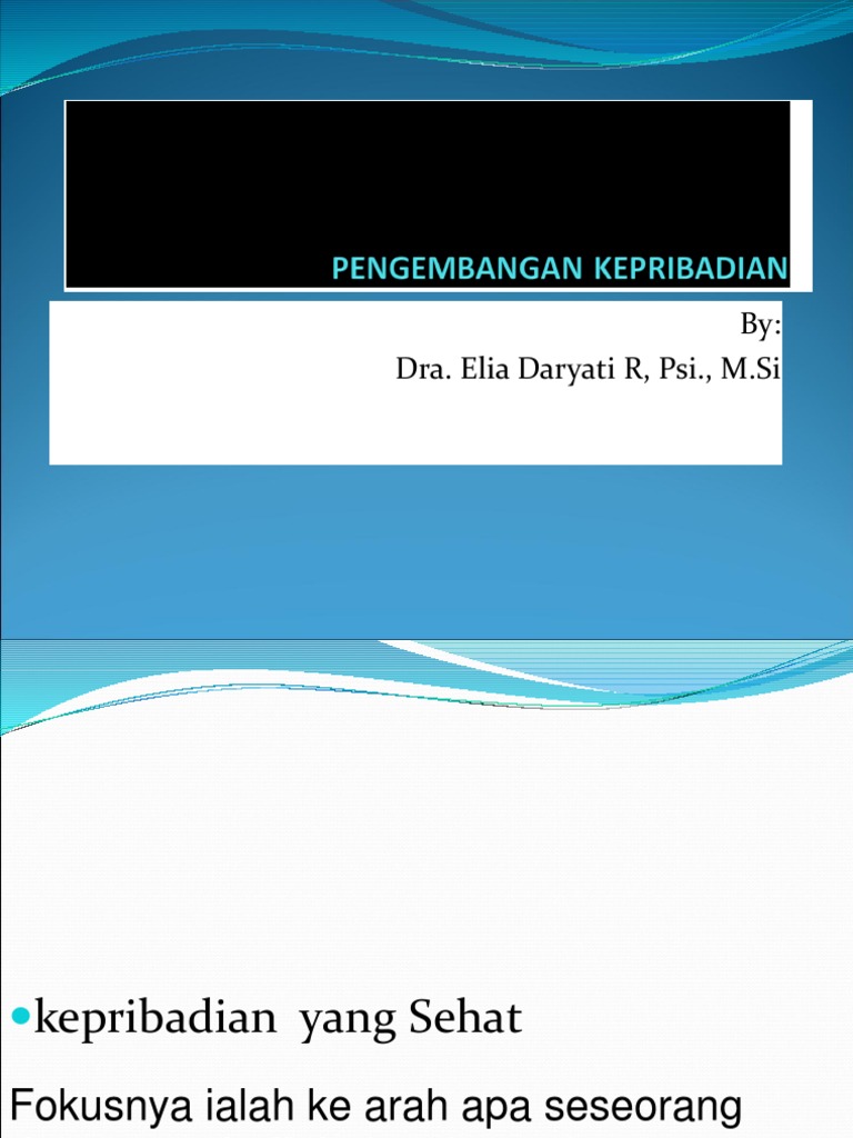 1 - Kepribadian Untuk PD4 | PDF | Pengembangan Diri