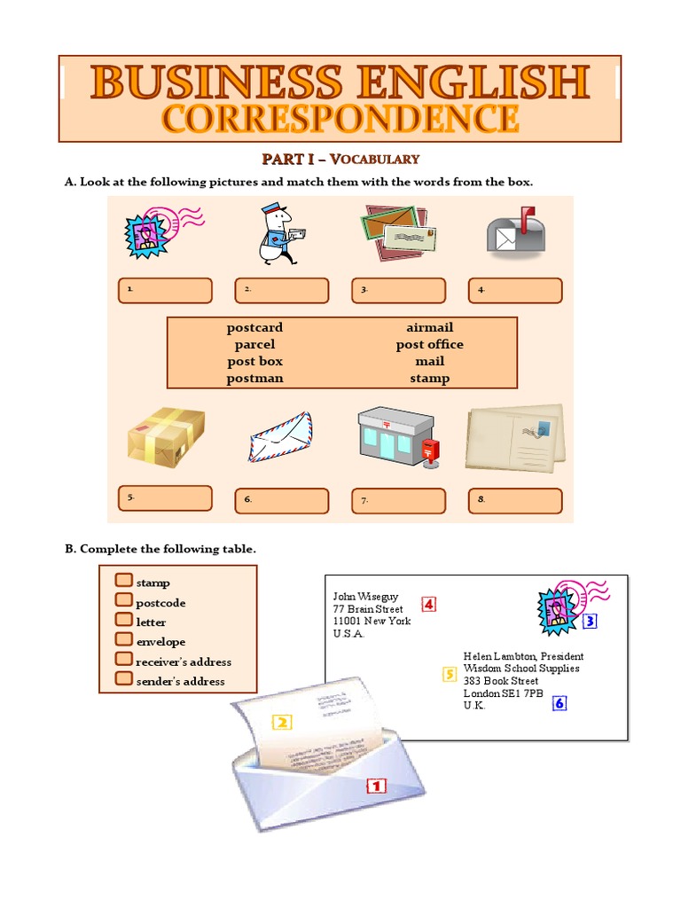 Business English Correspondence Guide | PDF | Mail | Postal System