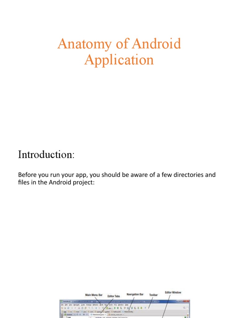 Anatomy of Android Application | PDF | Computer File | Android (Operating System)