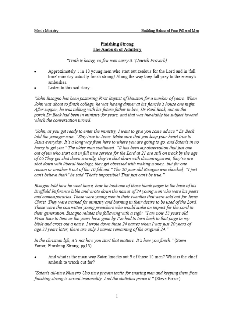 Finishing Strong-Creed | Download Free PDF | Adultery | Satan