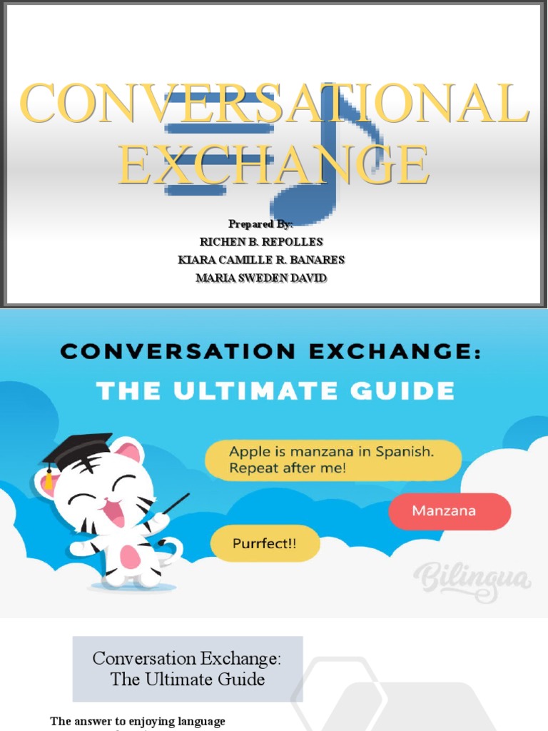 Conversational Exchange | PDF | Conversation | English Language