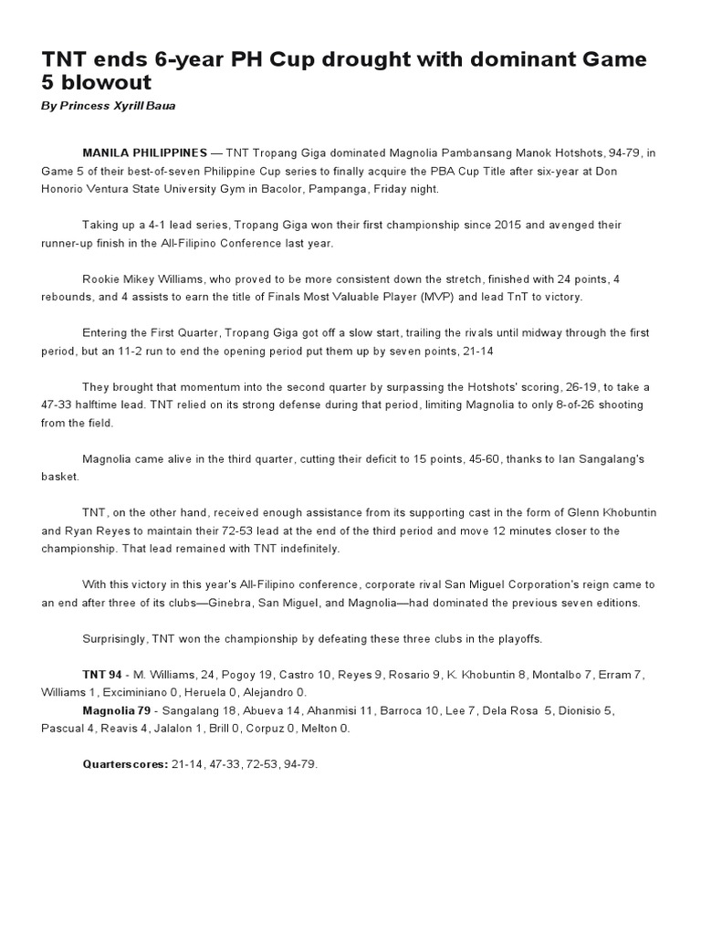 Fact Sheet English 2 | PDF | Sports | Basketball Teams