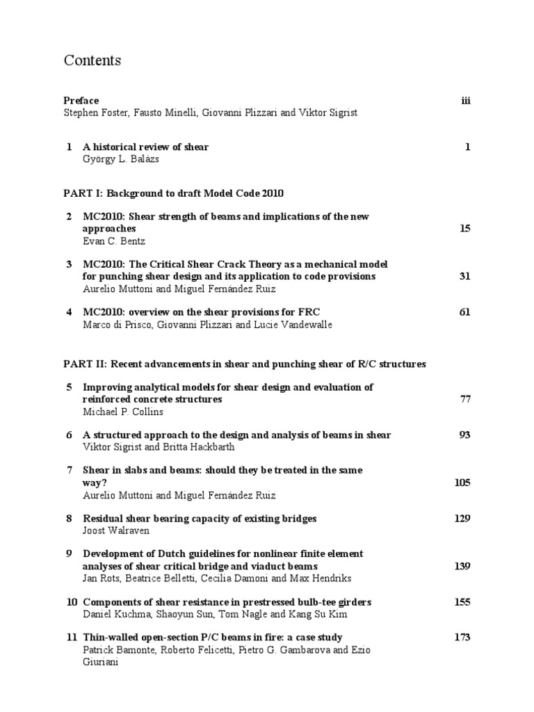 Fib Bulletin 57 Contents | PDF | Mechanical Engineering | Engineering
