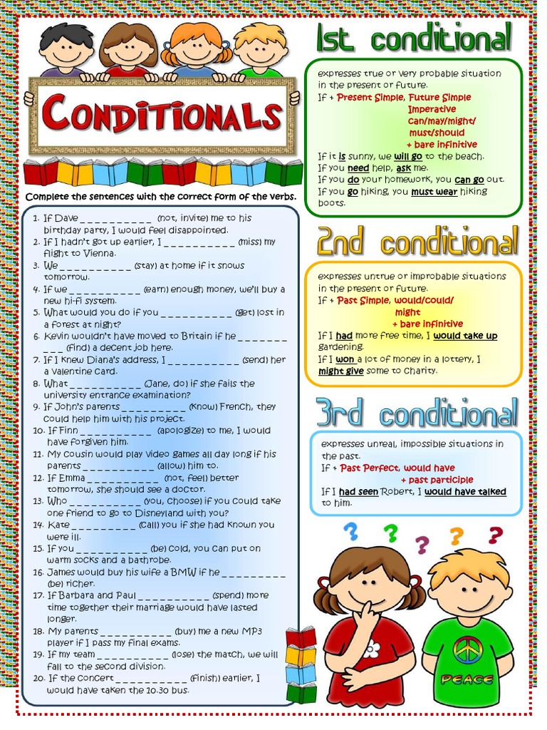 Conditionals Revision Fun Activities Games Grammar Guides 11805 | PDF | Languages | Language ...